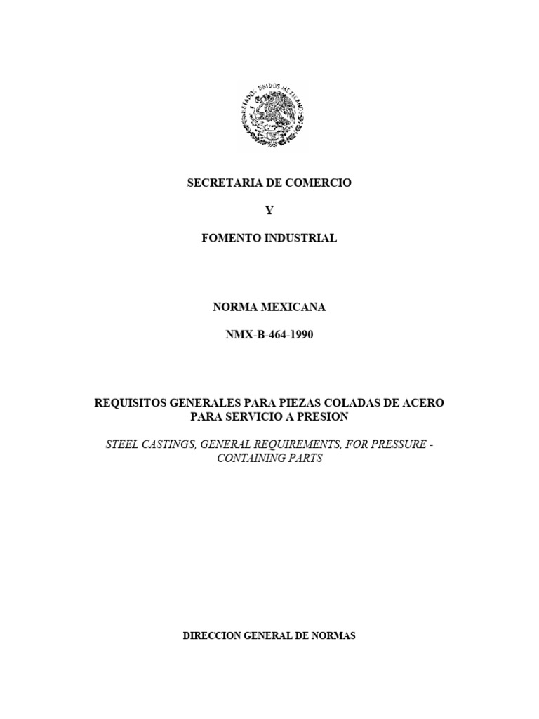NMX-B-464-1990 | PDF