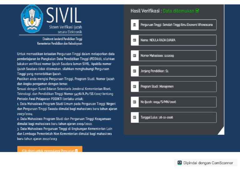 Ijazah Verifikasi Om Ude | PDF