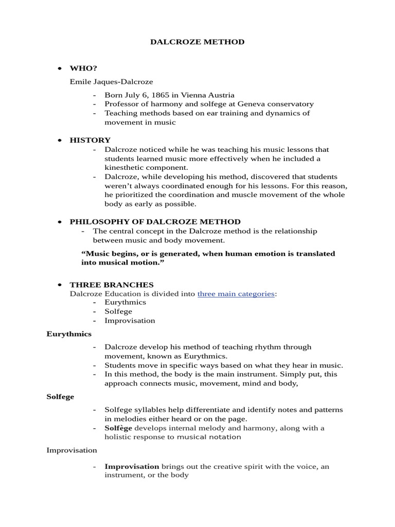 Dalcroze-method | PDF