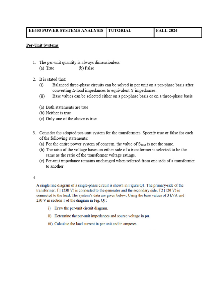 PSA Per Unit Tutorial | PDF