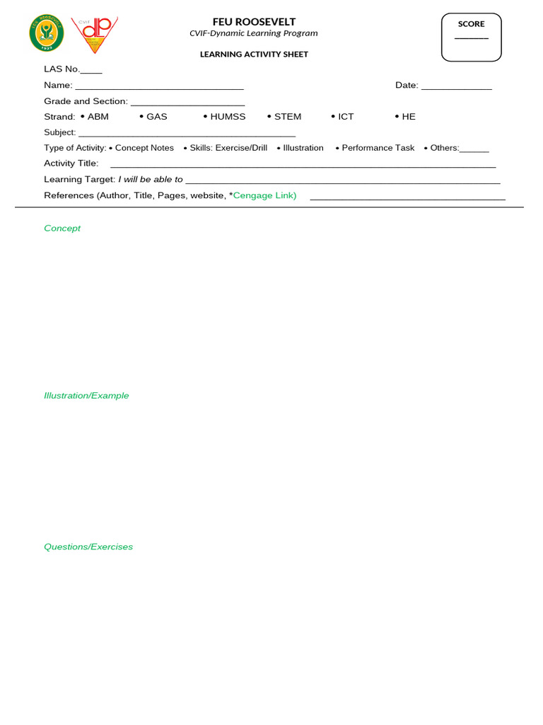 Offshore - LAS - SHS Template | PDF