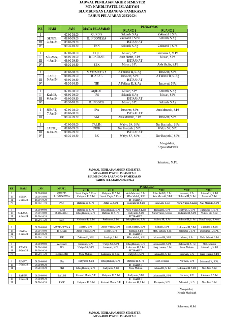 Pas 2024 Jadwal Fix | PDF