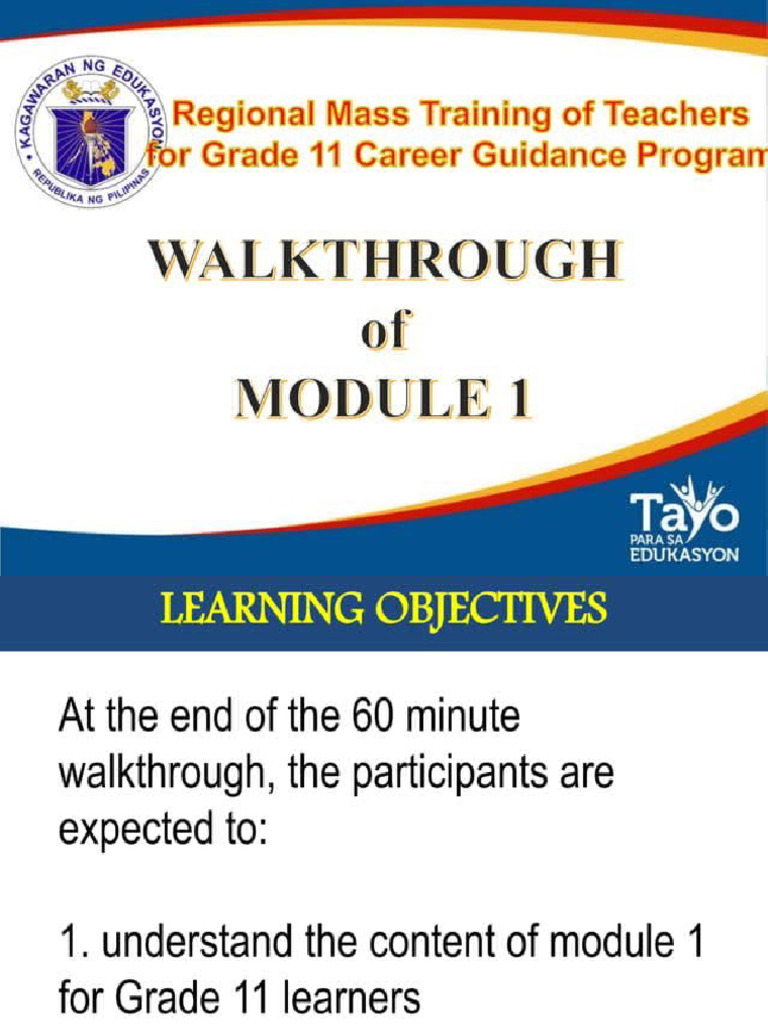 Career Guidance G11 Module 1 | PDF