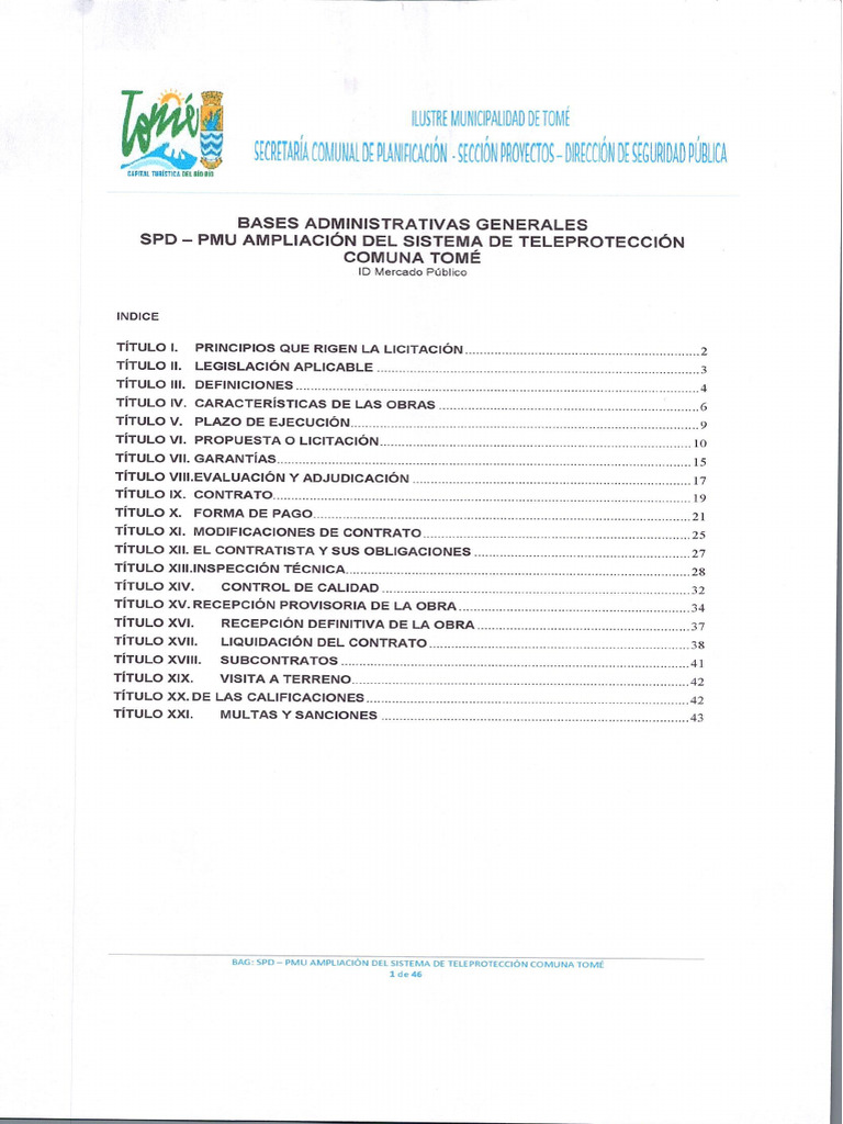 Bases Licitacion Ampliacion Sistema Teleproteccion 0001 | PDF