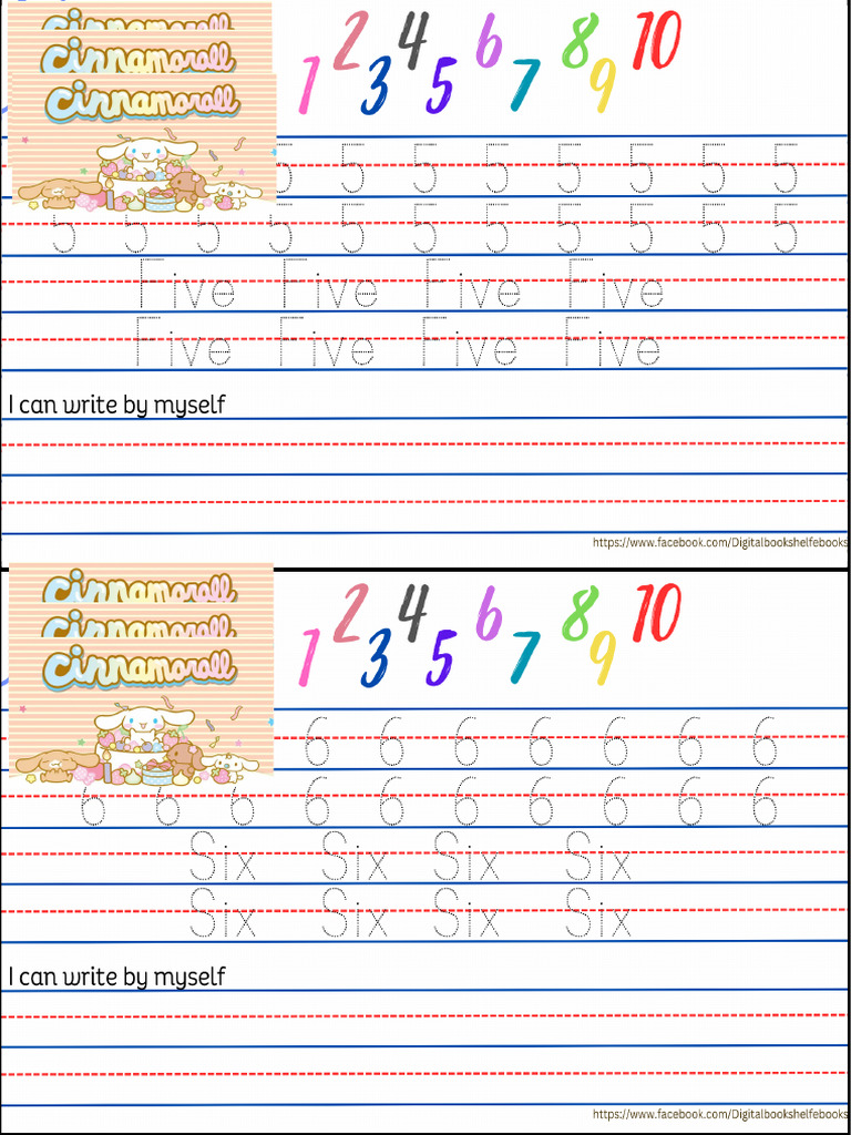 Tracing Cinnamoroll.docx NUMBERS | PDF