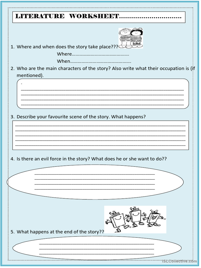 Literature Worksheet | PDF