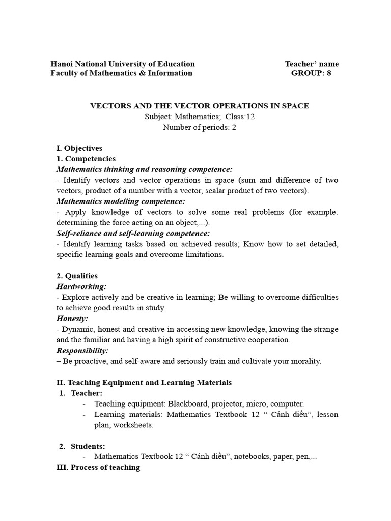 Vectors in Space | PDF