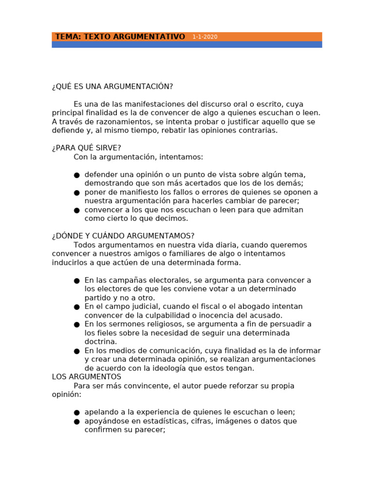 ARGUMENTACIÓN | PDF