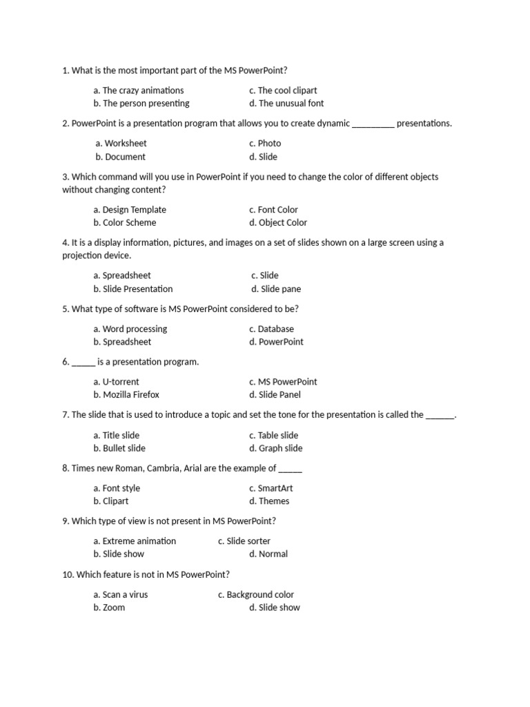 Pointers To Review Com10 | PDF