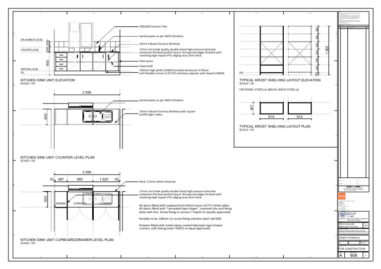 606 Joinery Schedule | PDF
