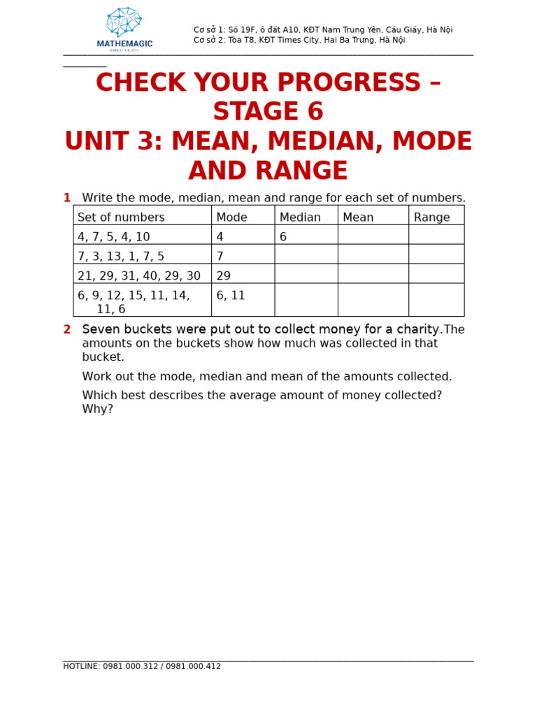 Check Your Progress - Stage 6 - Unit 3 | PDF