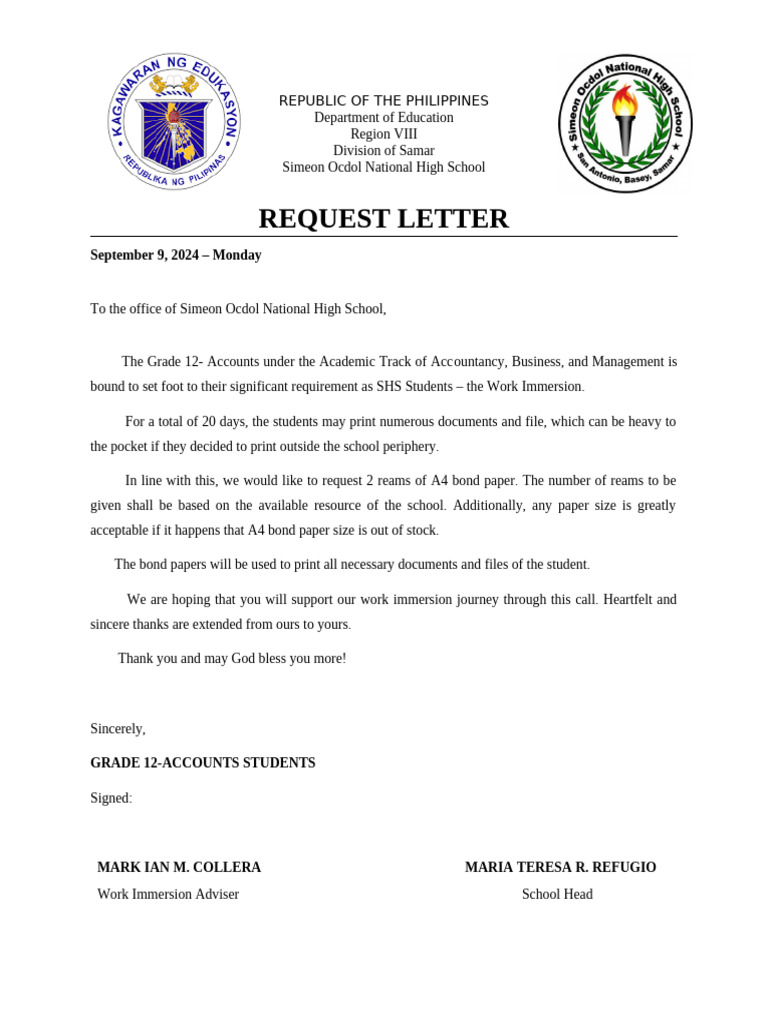 Excuse Letter | PDF