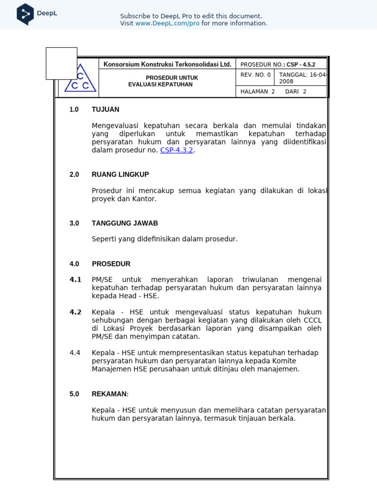 HSE Procedures (3) Id | PDF