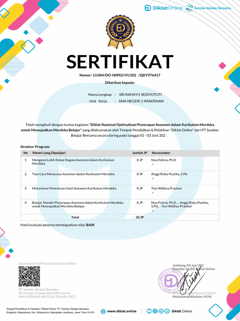 Sertifikat Flipbook GMB | PDF