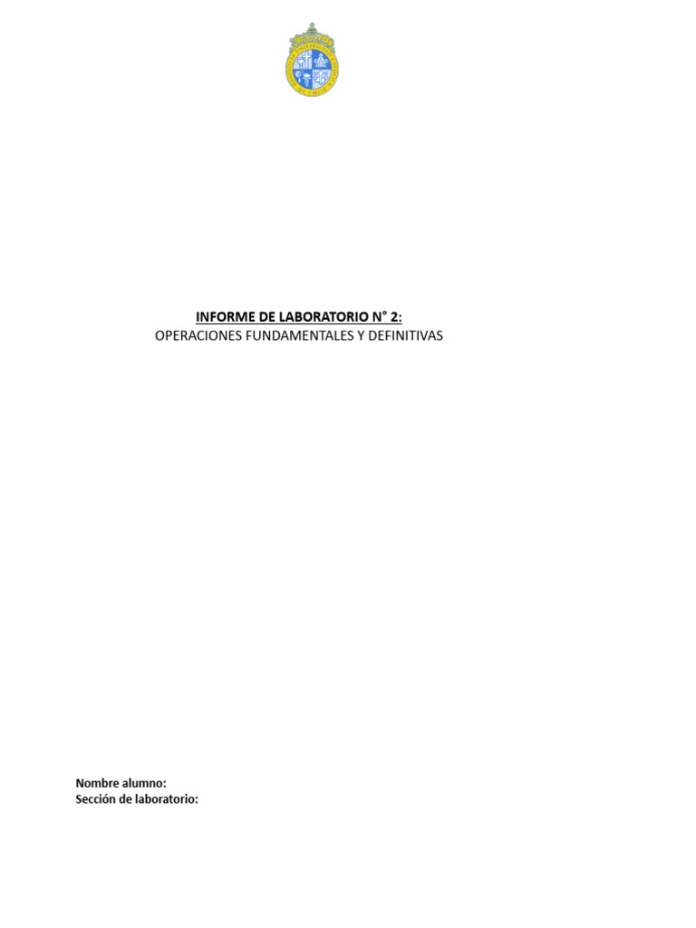 Informe Laboratorio 2. Preparaciones Fundamentales y Definitivas-2 - 424423838 | PDF