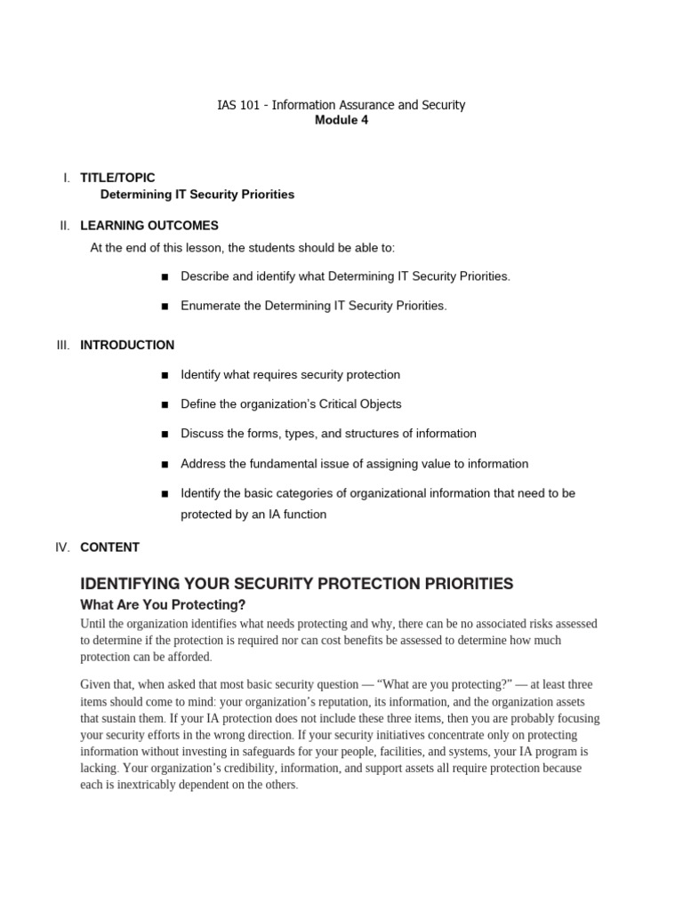 IASmodule 4 | PDF