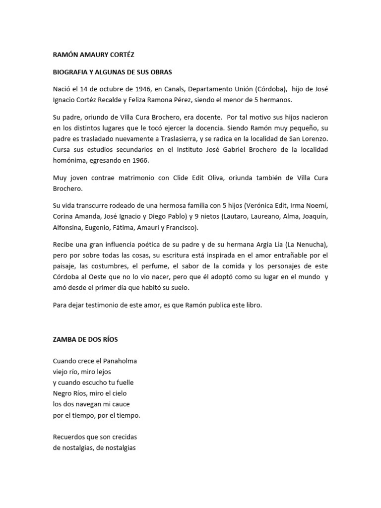 Biografia y Obras de Ramon Cortes para Pie | PDF