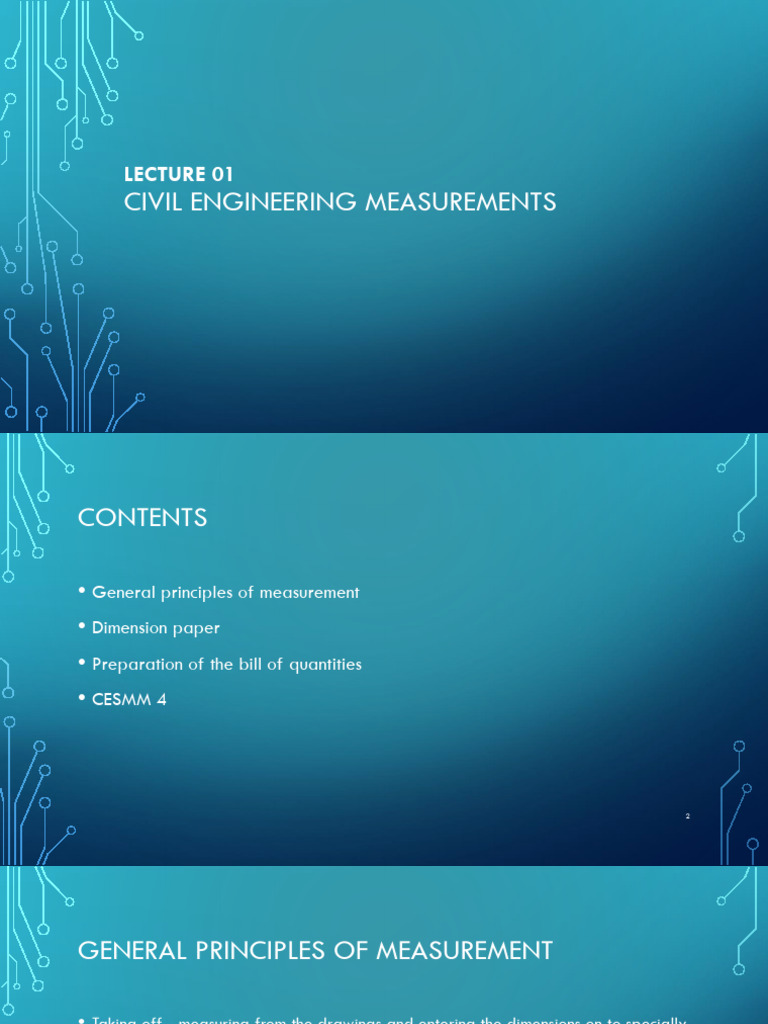 Civil Engineering Measurement | PDF
