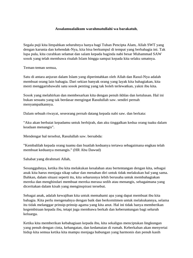 Kultum ADAB TERHADAP ORANGTUA | PDF