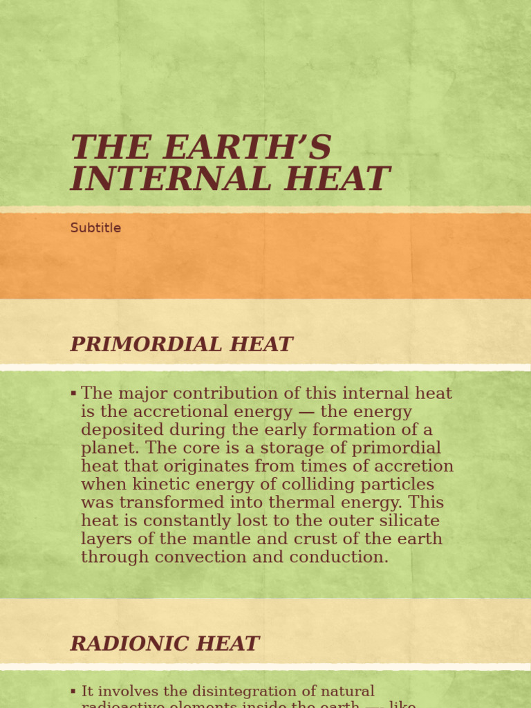 The Earth’s Internal Heat | PDF