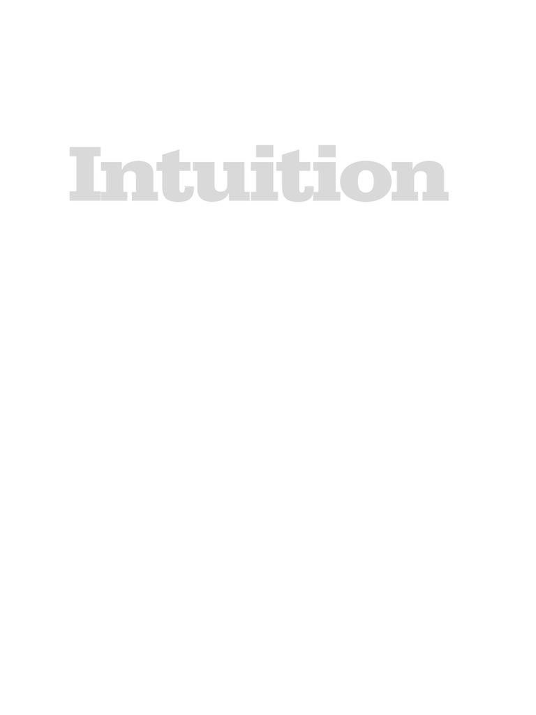 Intuition - David G Myers | PDF
