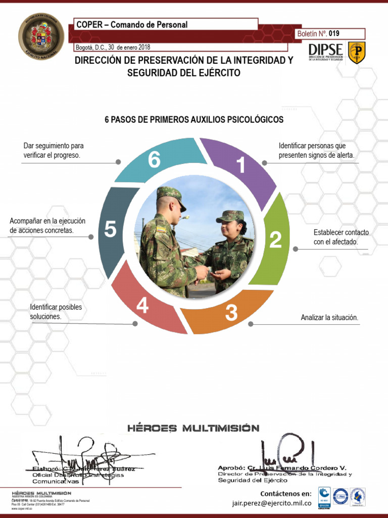 Boletin 019 6 Pasos de Primeros Auxilios Psicológicos | PDF