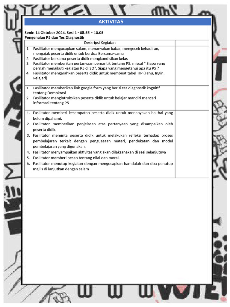 Template P5 Suara Demokrasi | PDF