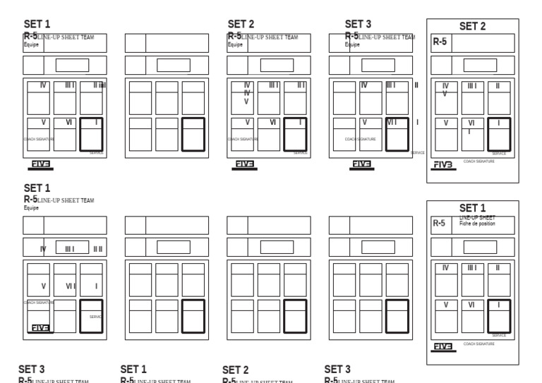 Line Up Sheet Bola Voli | PDF
