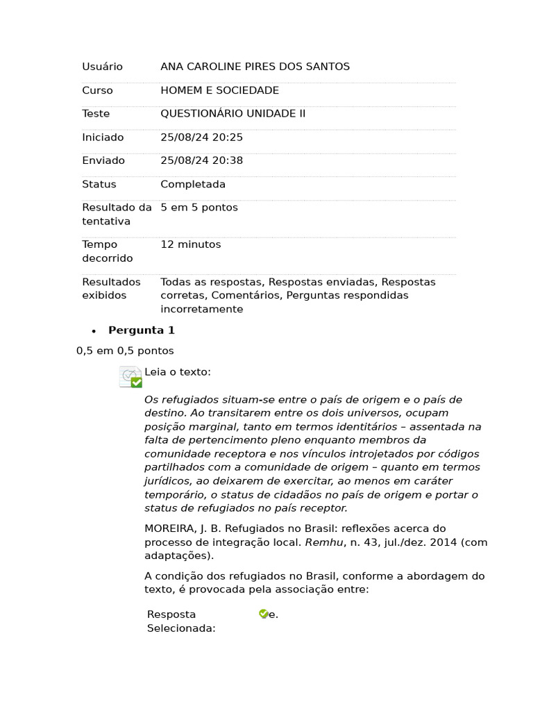 Questionario 2 | PDF