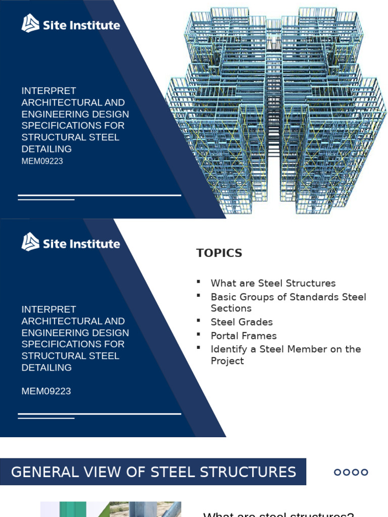 PowerPoint 2 - General View of Steel Structures | PDF
