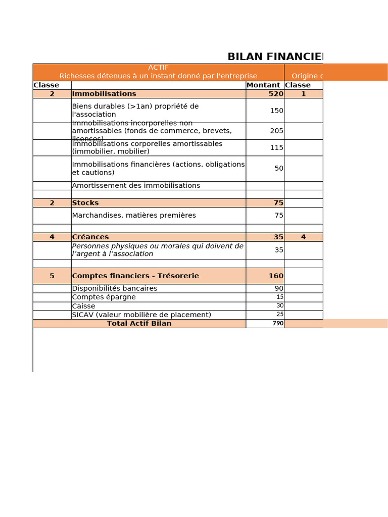 Modele Bilan Financier D'une Entreprise | PDF