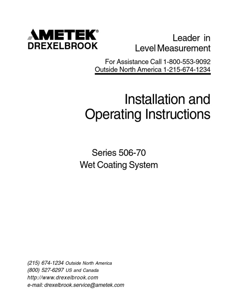 Manual Plugged Chute Detector Level Switch - English | PDF