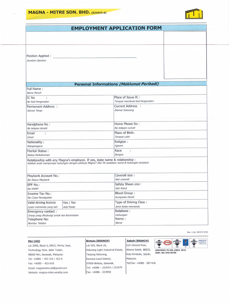 Application Form Magna-2021 | PDF