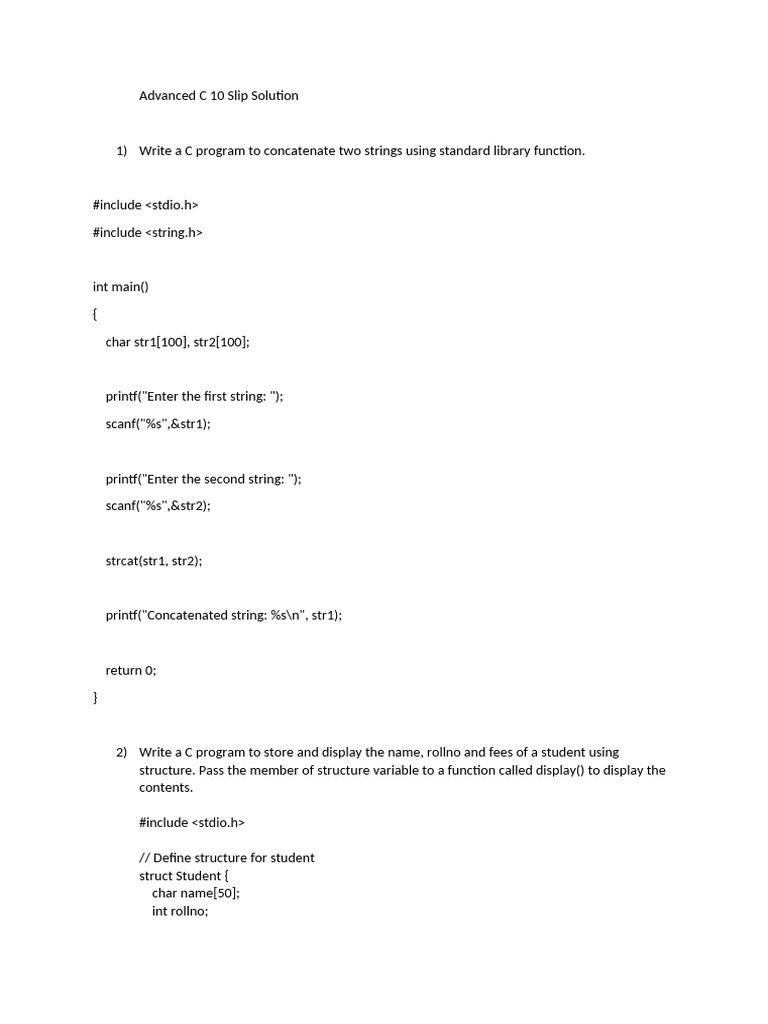 Advanced C 10 Slip Solution | PDF