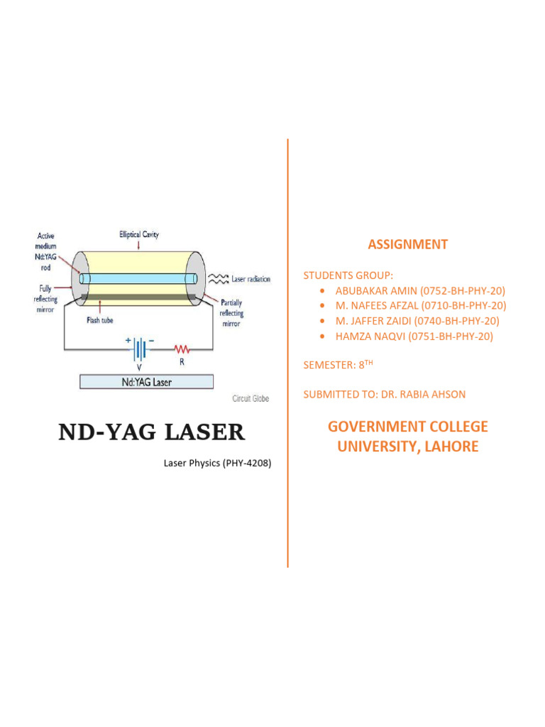 LASER Physics Assignment-1 | PDF