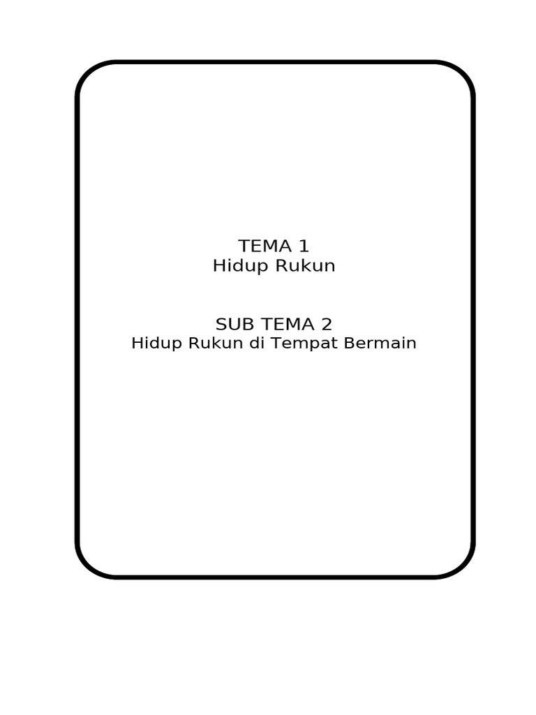 RPP Kelas 2 Tema 1 Sub Tema 2 | PDF