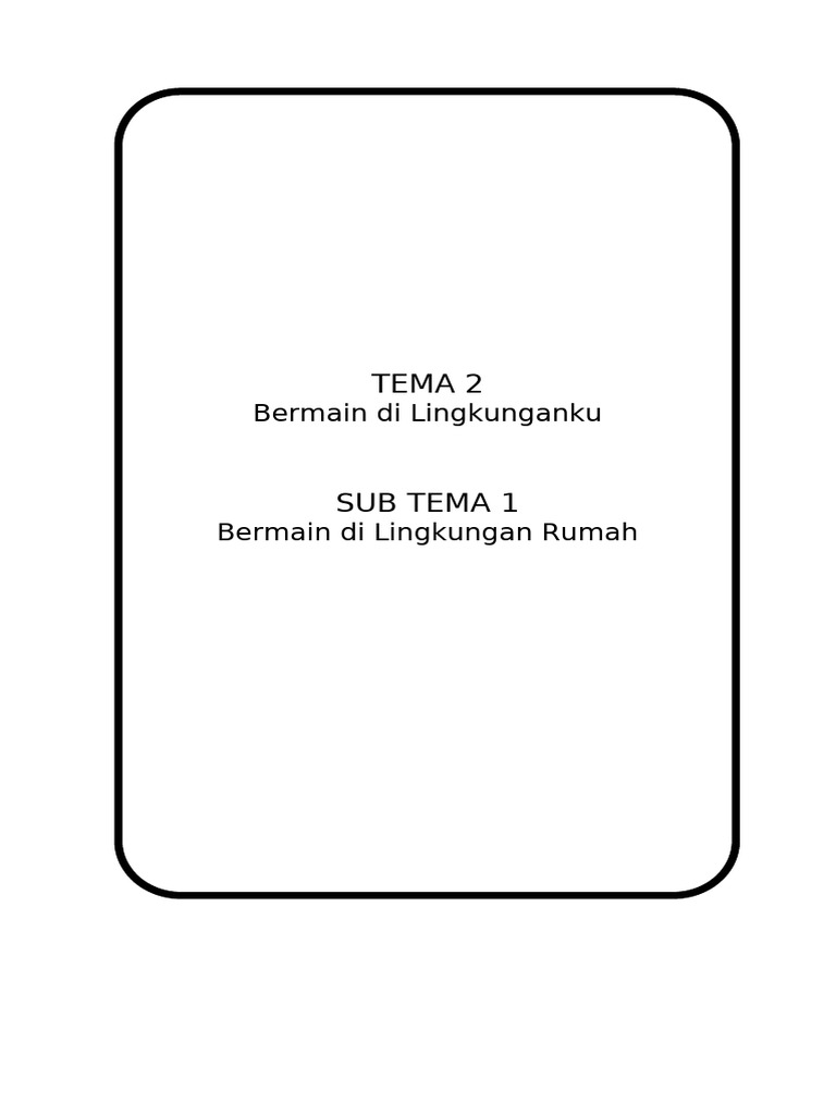 RPP Kelas 2 Tema 2 Sub Tema 1 | PDF