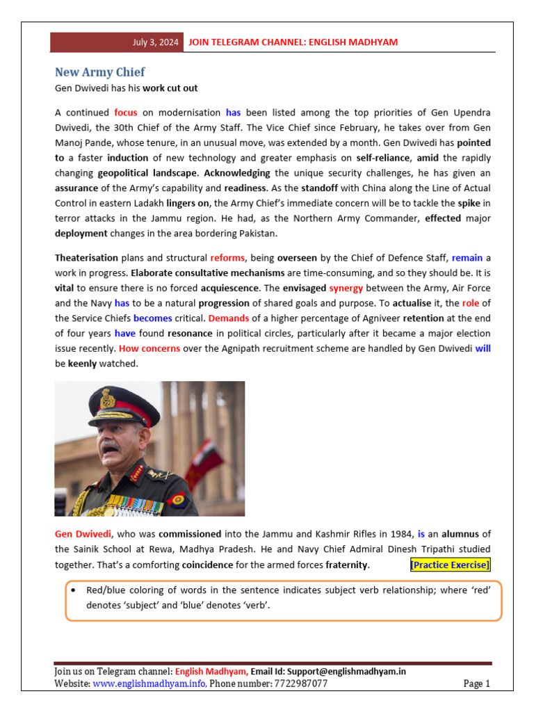 New Army Chief | PDF