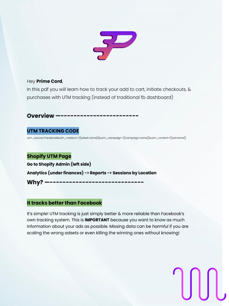 Analise UTM Shopify | PDF