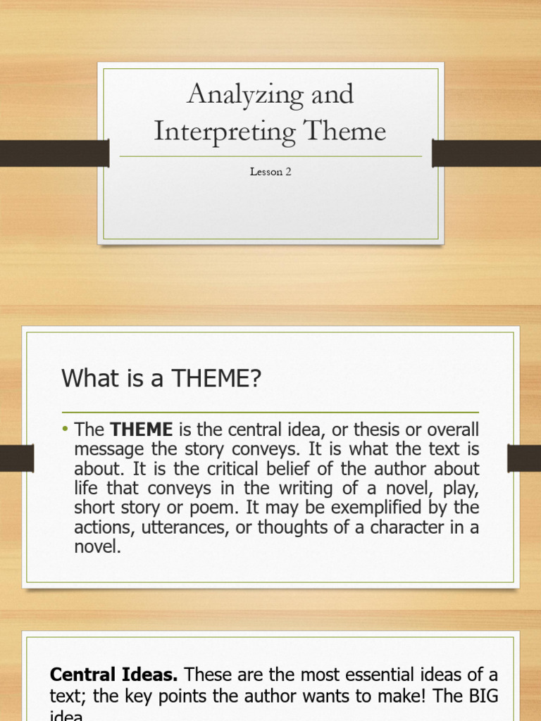 Analyzing-and-Interpreting-Theme | PDF