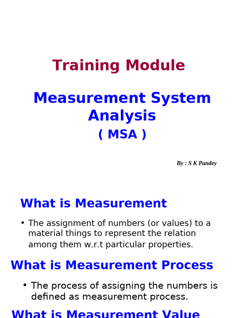 MSA MEASUREMENT SYSTEM ANALYSIS | PDF