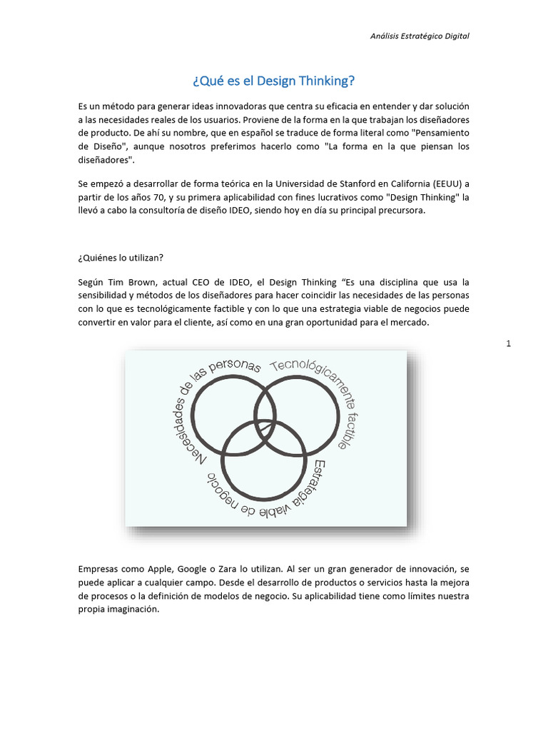 Qué Es El Design Thinking Pdf 8658