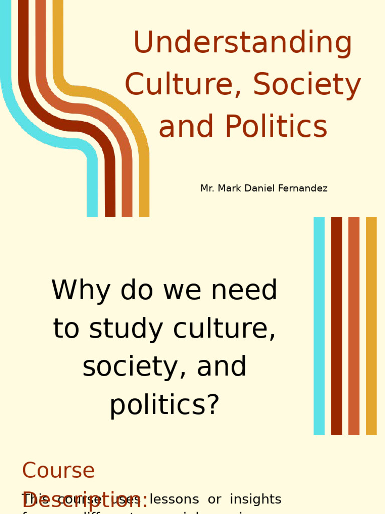 LESSON 1 Introduction To Understanding Culture Society and Politics | PDF