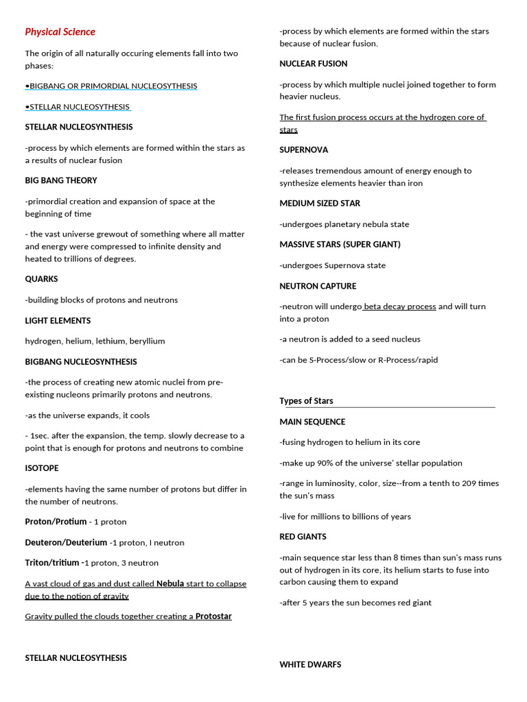 Physical Science Reviewer | PDF