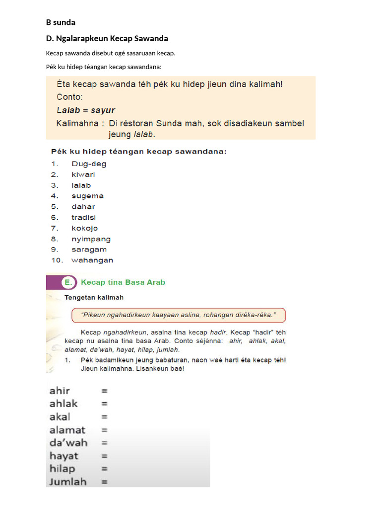 B Sunda Kecap Sawanda | PDF