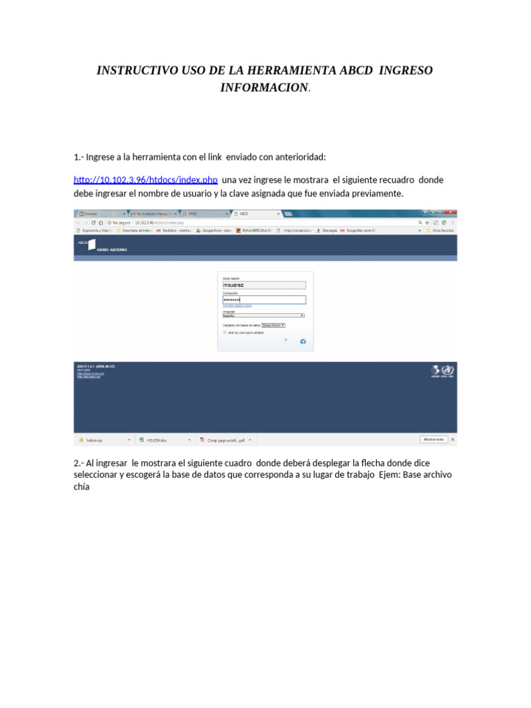 Instructivo Uso de La Herramienta Abcd Ingreso Informacion | PDF