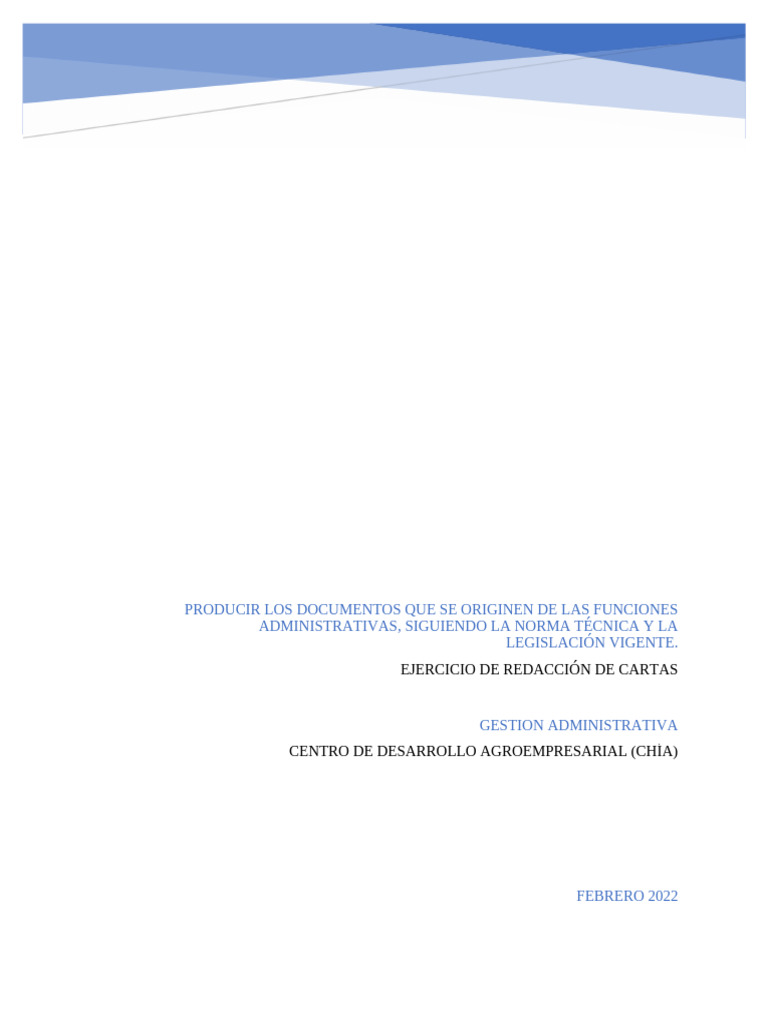 EjercicIo de Cartas | PDF