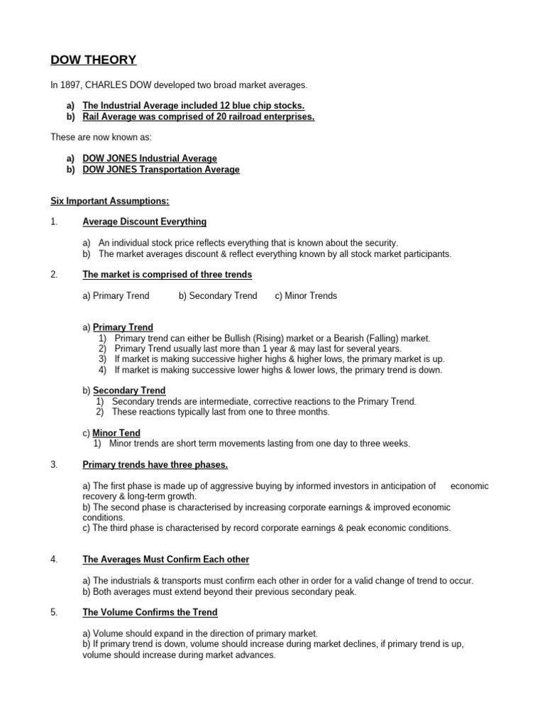 Dow Theory | PDF