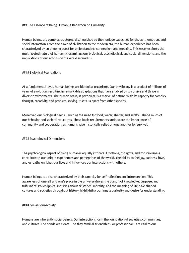 Human Being | PDF