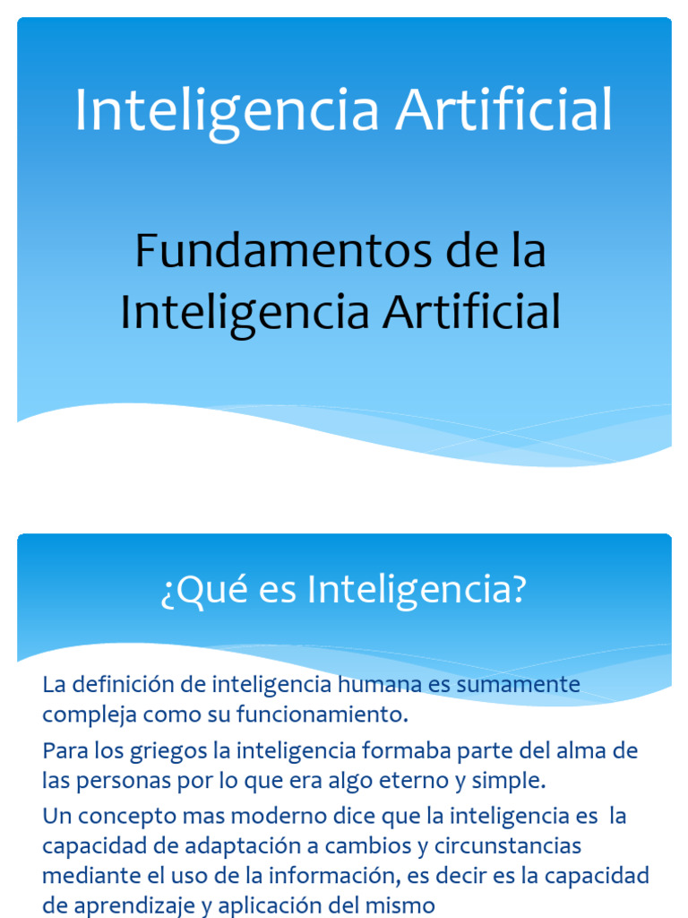 Fundamentos De La Inteligencia Artificial Pdf